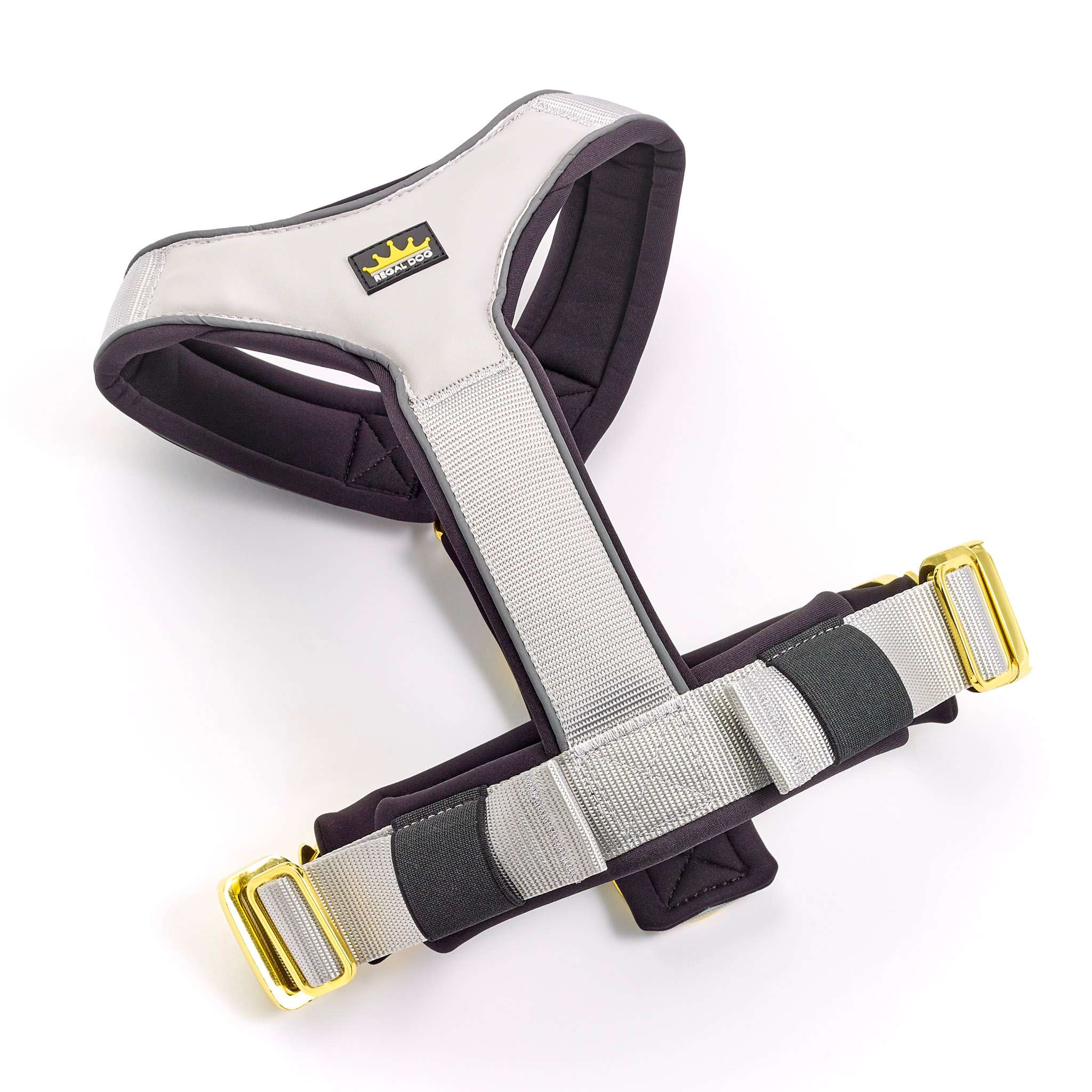 Grey - Gold Series Deluxe Harness - Slip-On Dog Harness